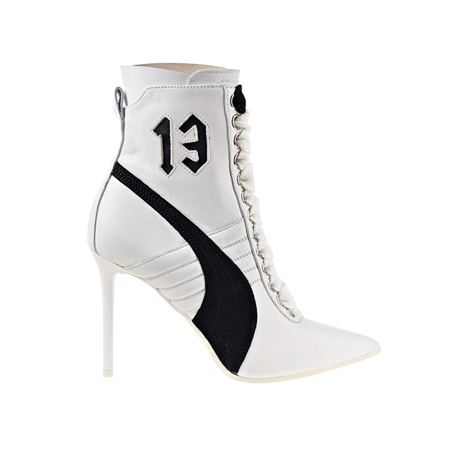 Puma Fenty High Heel Leather Rihanna Women's Shoes White-Black-White ...